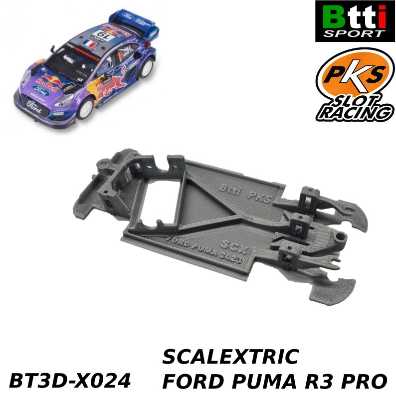 CHASIS 3D FORD PUMA R3 PRO (SCALEXTRIC – ANGLEWINDER) – Actual Slot